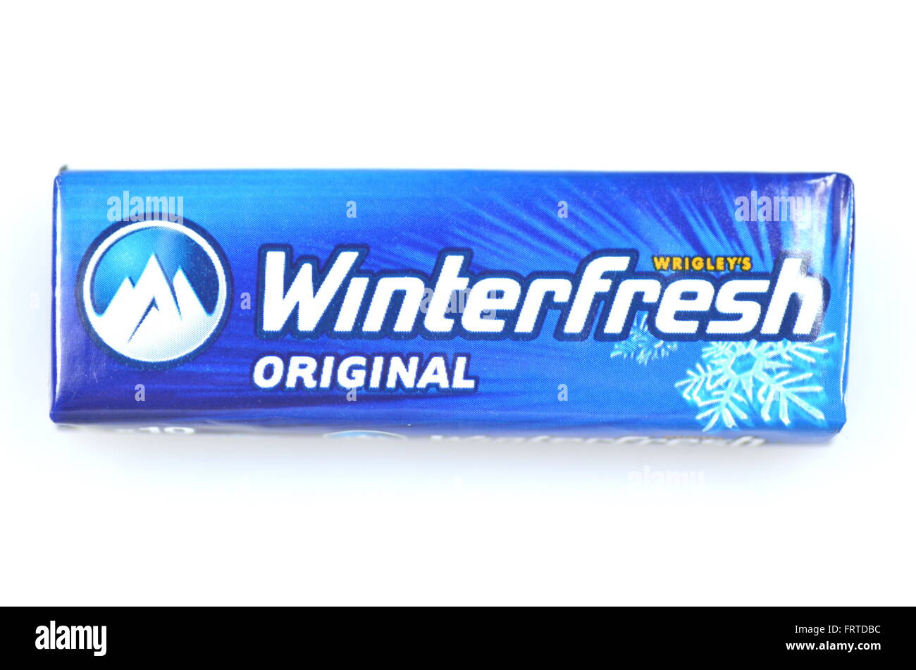 Winterfresh original Kaugummi auf weißem Hintergrund. Winterfresh ...