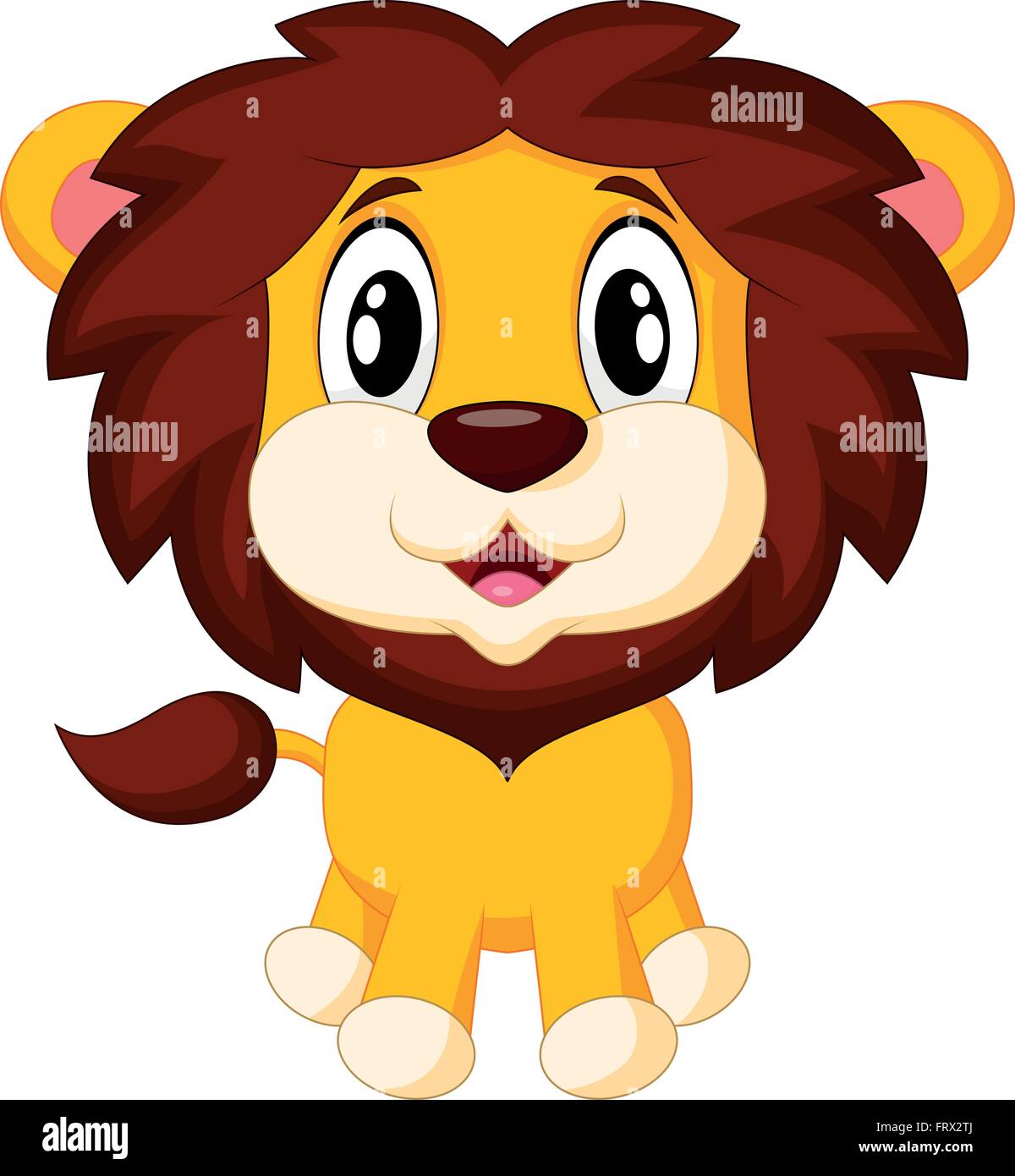 Süße Löwe cartoon Stock-Vektorgrafik - Alamy