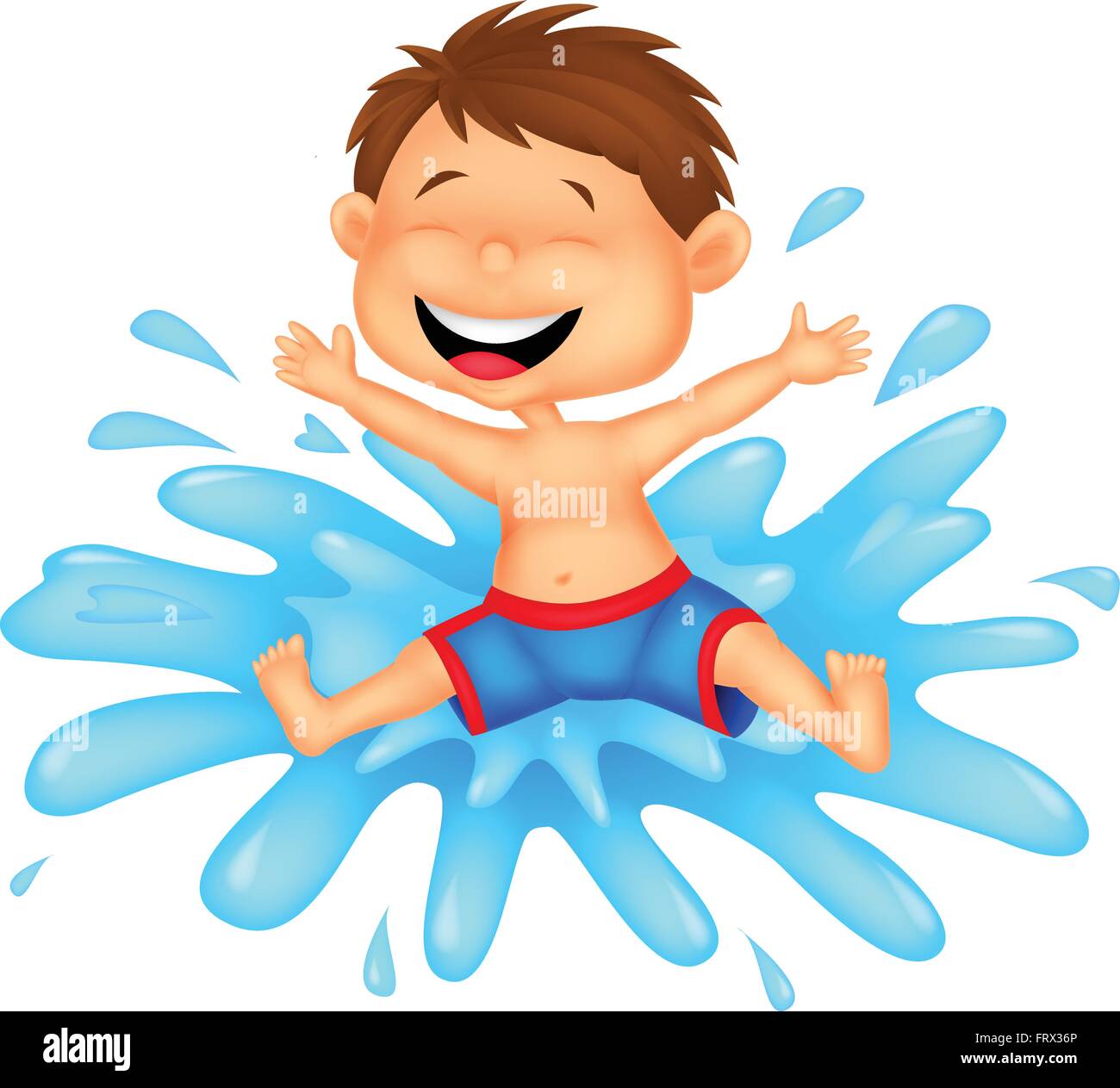 Kinder springen ins wasser Stock-Vektorgrafiken kaufen - Alamy