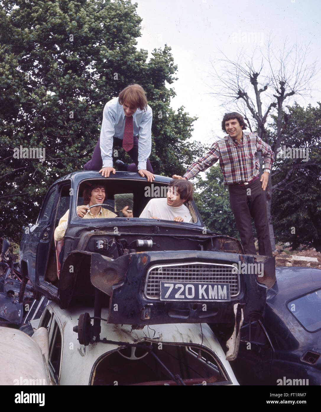 TROGGS UK-pop-Gruppe im Jahr 1966. Von links: Ronnie Bond, Chris ...