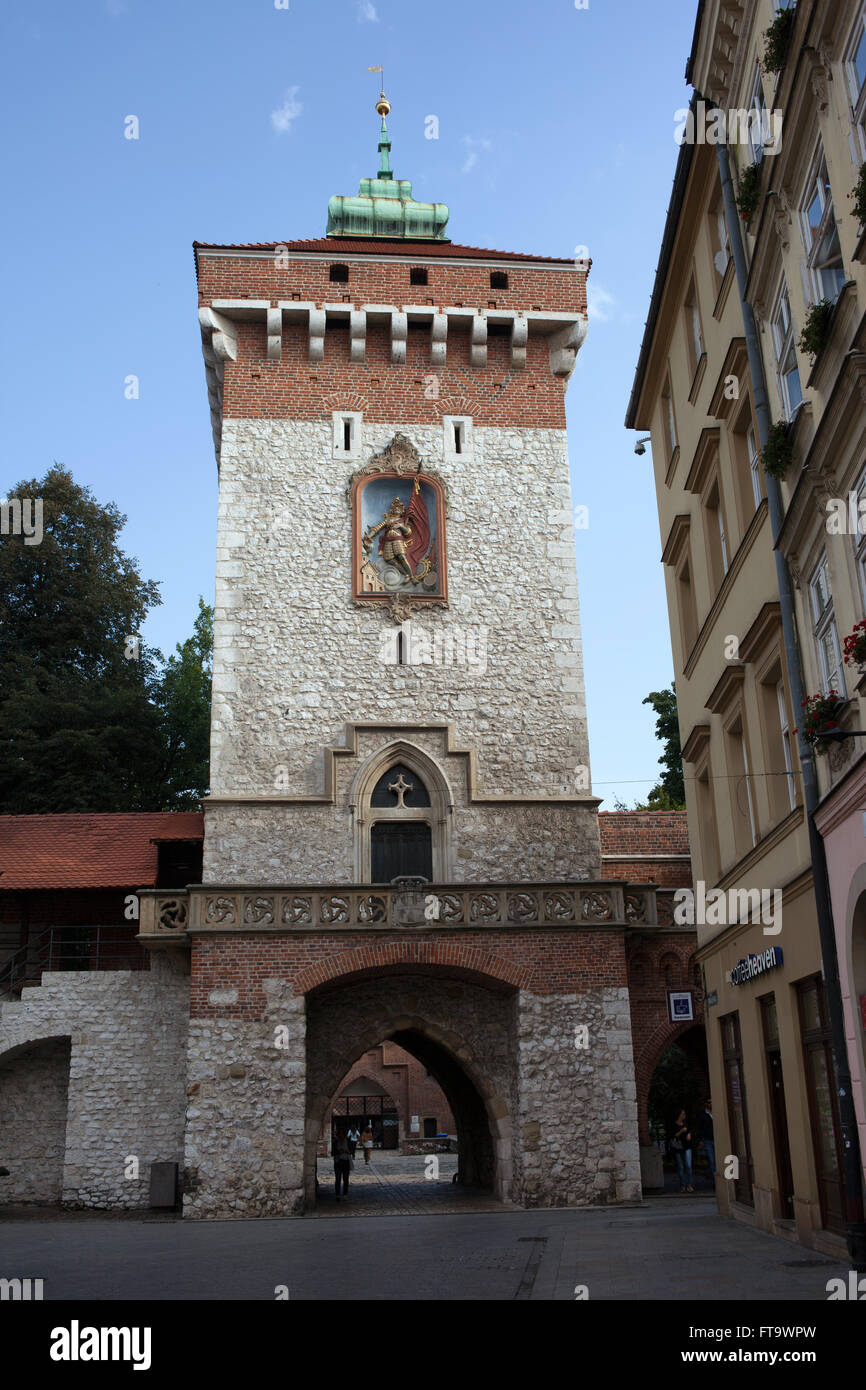 St. Florian Gate (Brama Florianska), gotische mittelalterliche Festung ...
