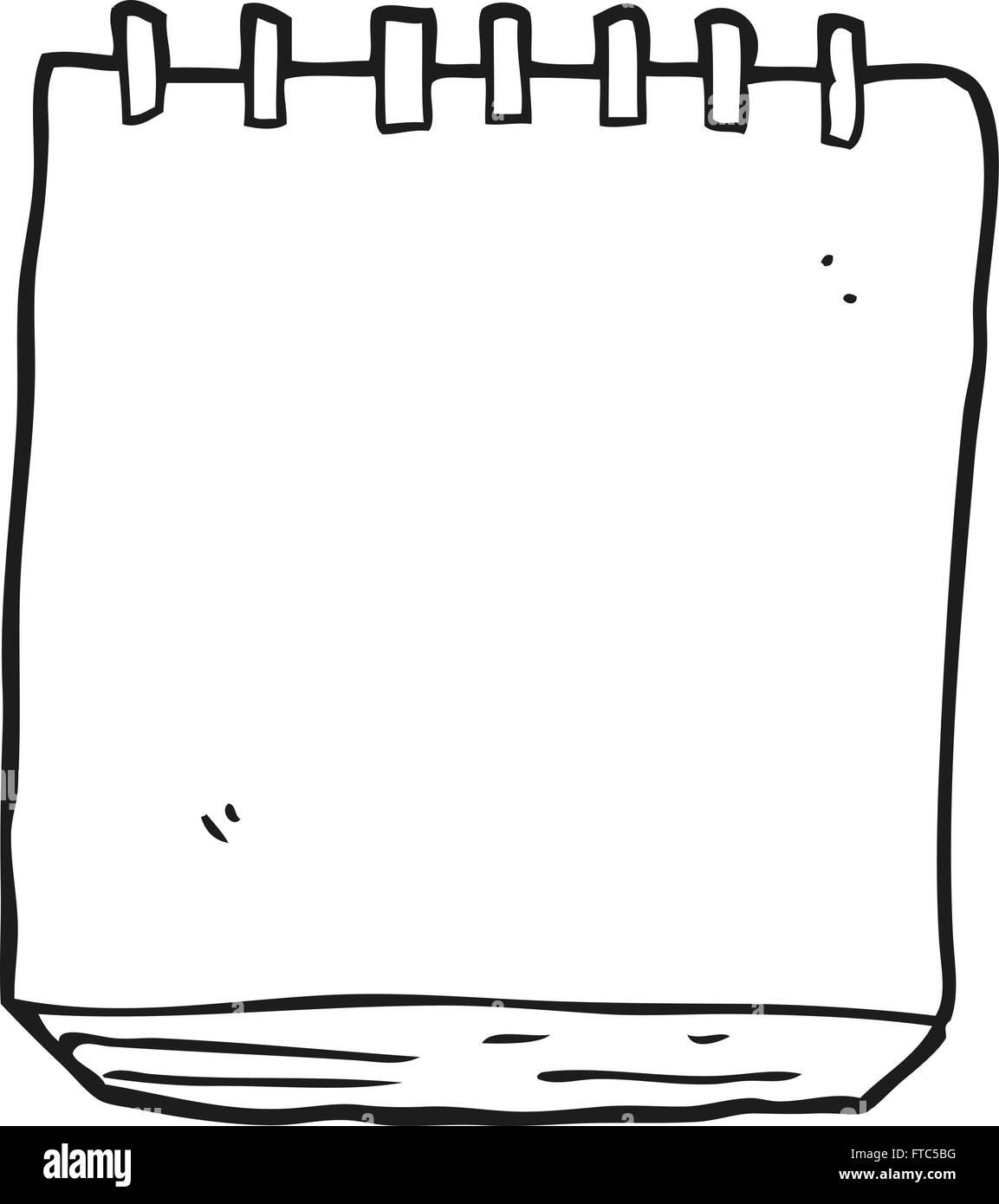 freihändig gezeichnet schwarz / weiß Cartoon-Notizblock Stock ...