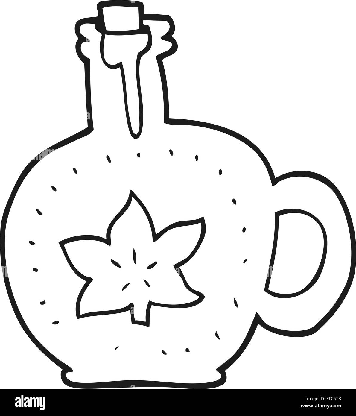 freihändig gezeichnet schwarz / weiß Cartoon Ahornsirup Stock ...