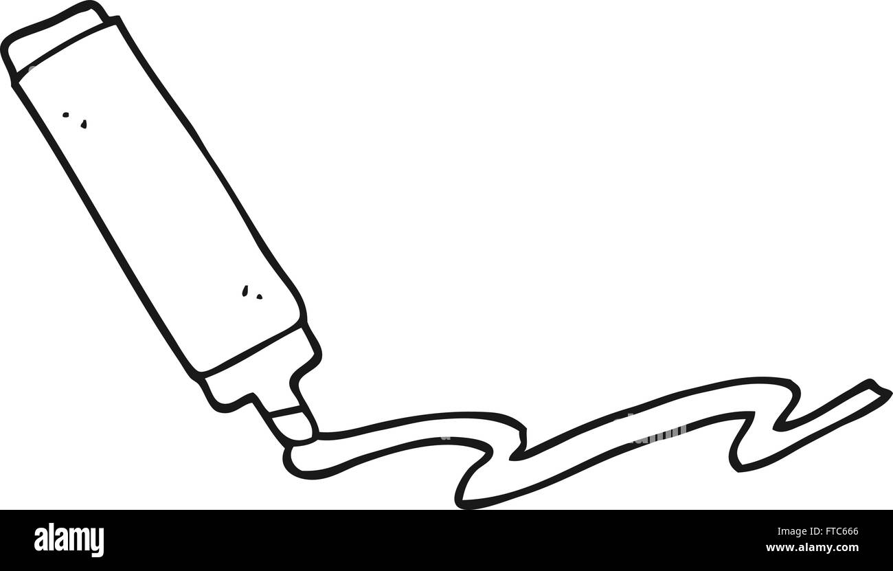 freihändig gezeichnet schwarz / weiß Cartoon Filzstift Stock ...