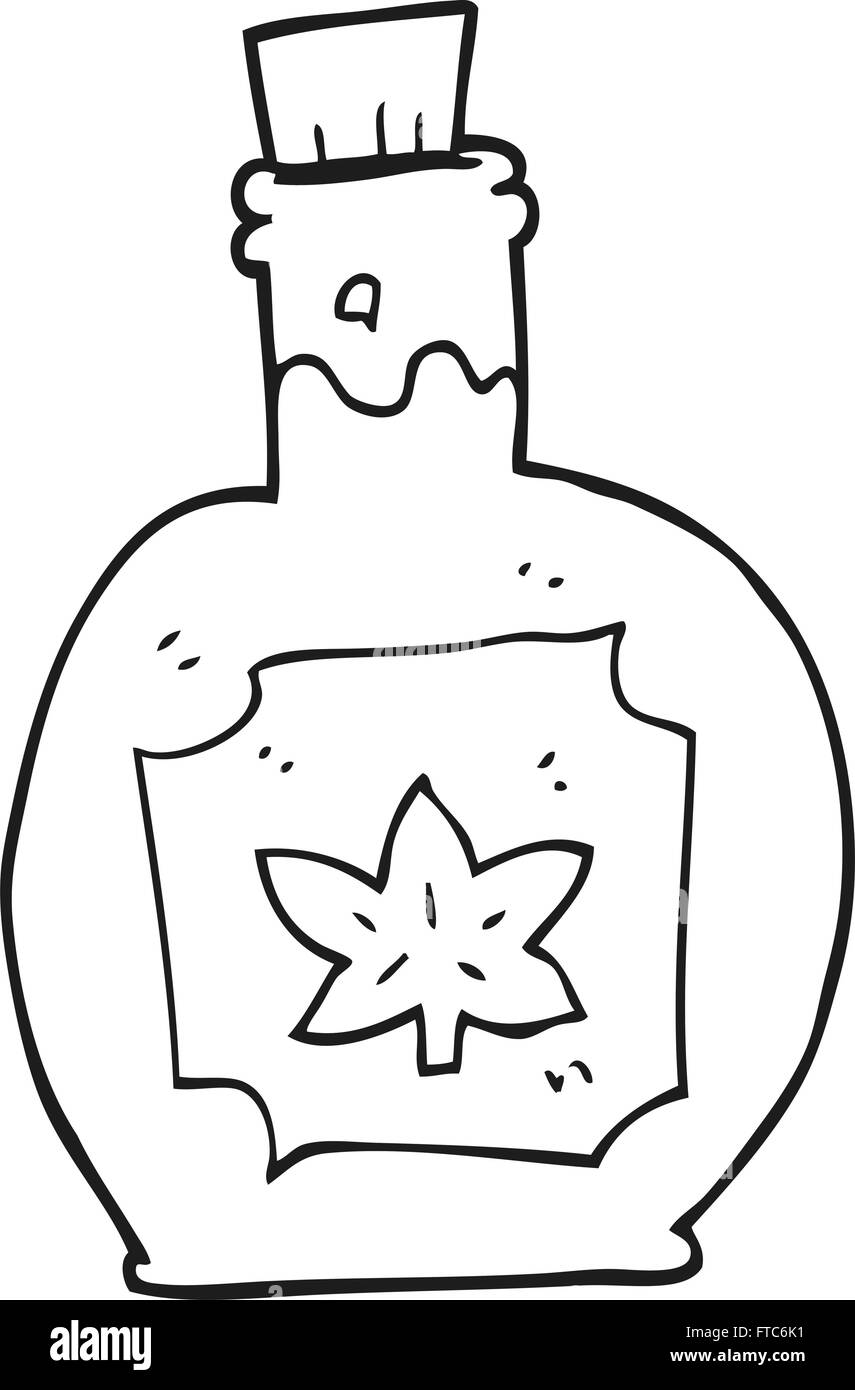 freihändig gezeichnet schwarz / weiß Cartoon Ahornsirup Stock ...