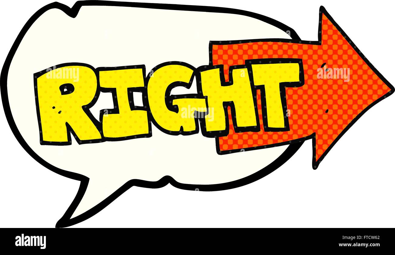 freihändig gezeichnet Comic Buch Rede Blase Cartoon Rechte Symbol zeigt ...