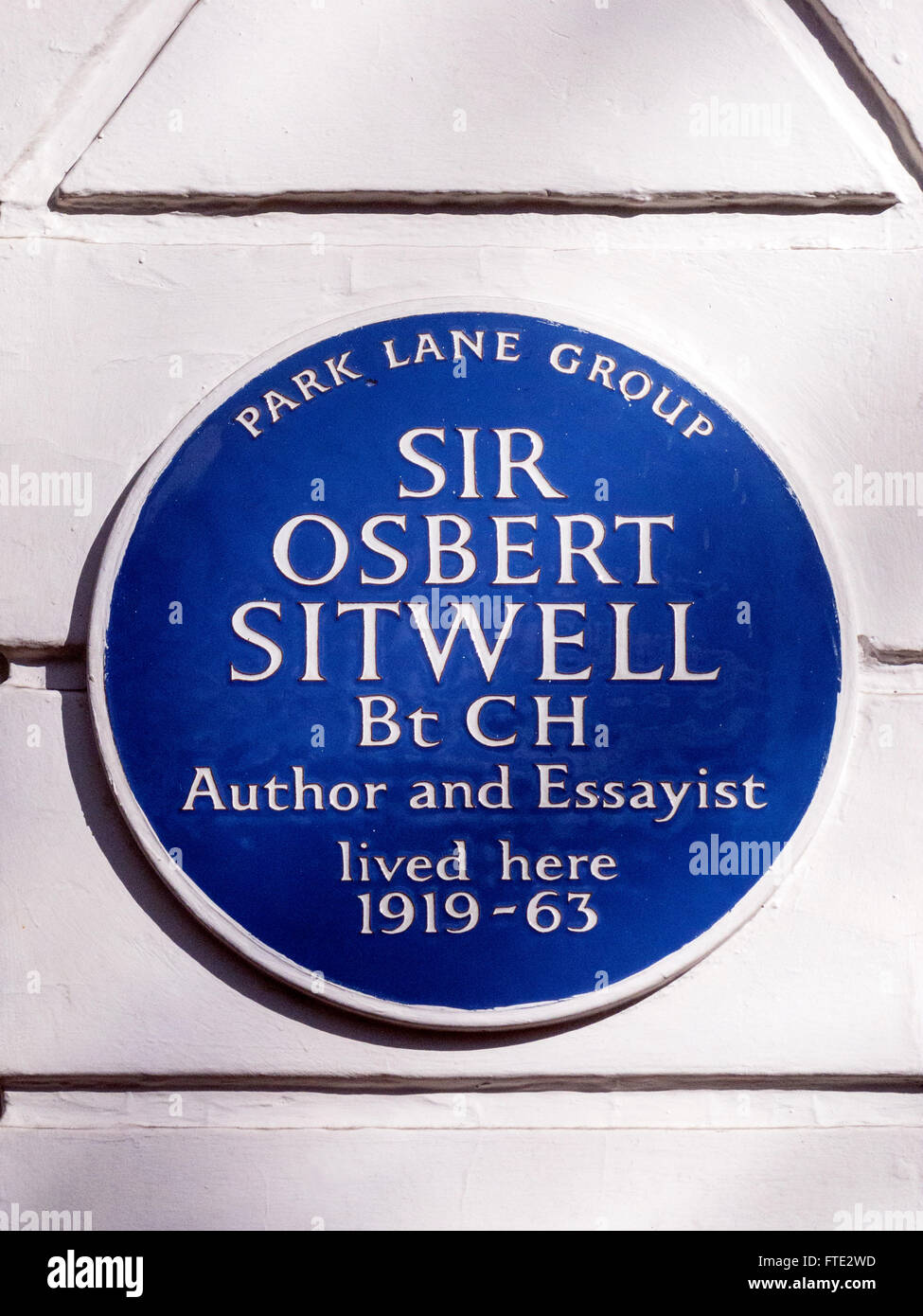 Osbert Sitwell Blaue Plakette Stockfotos und -bilder Kaufen - Alamy