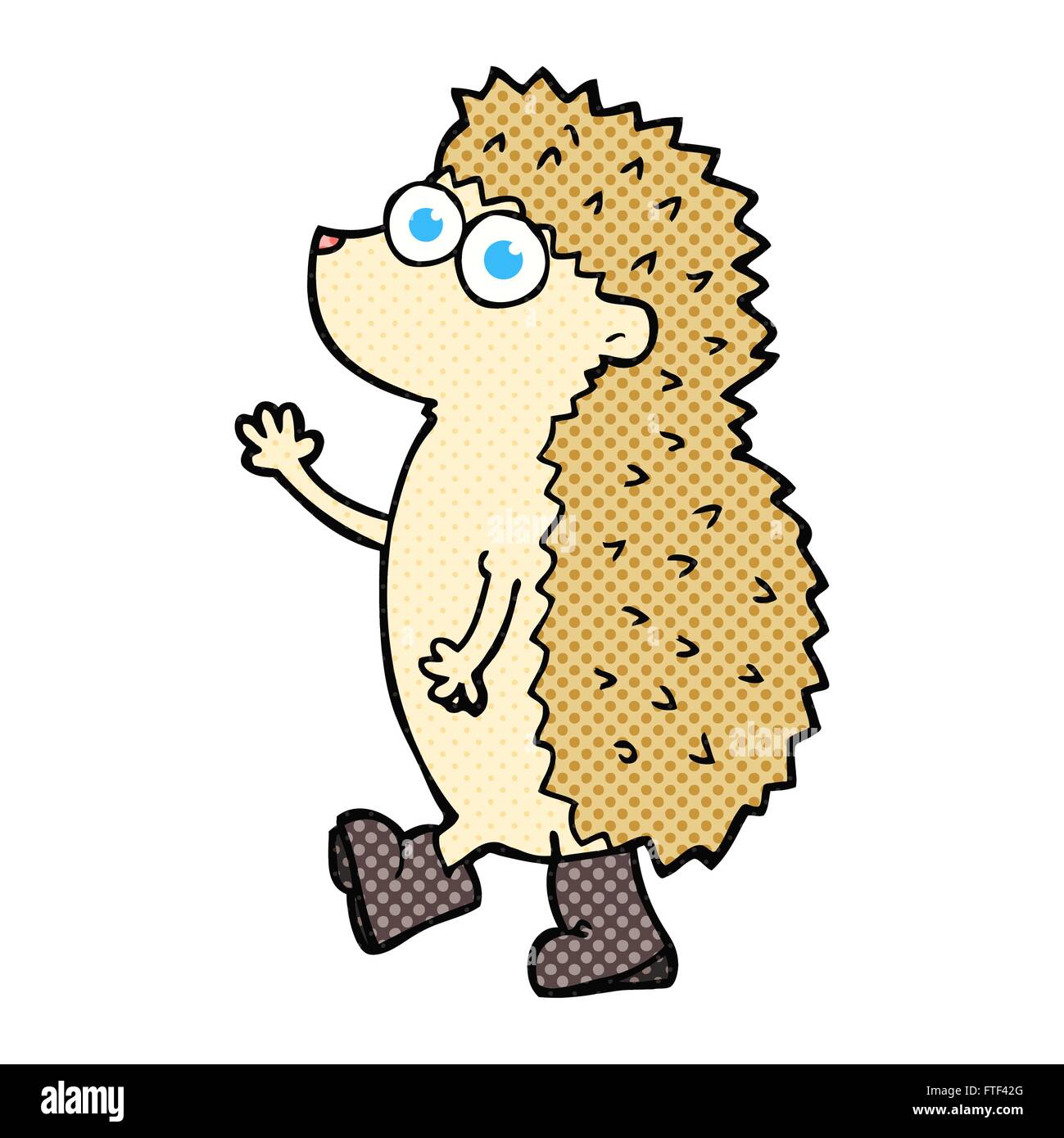 niedliche Freihand gezeichnete Comic-Buch-Stil Cartoon Igel Stock ...