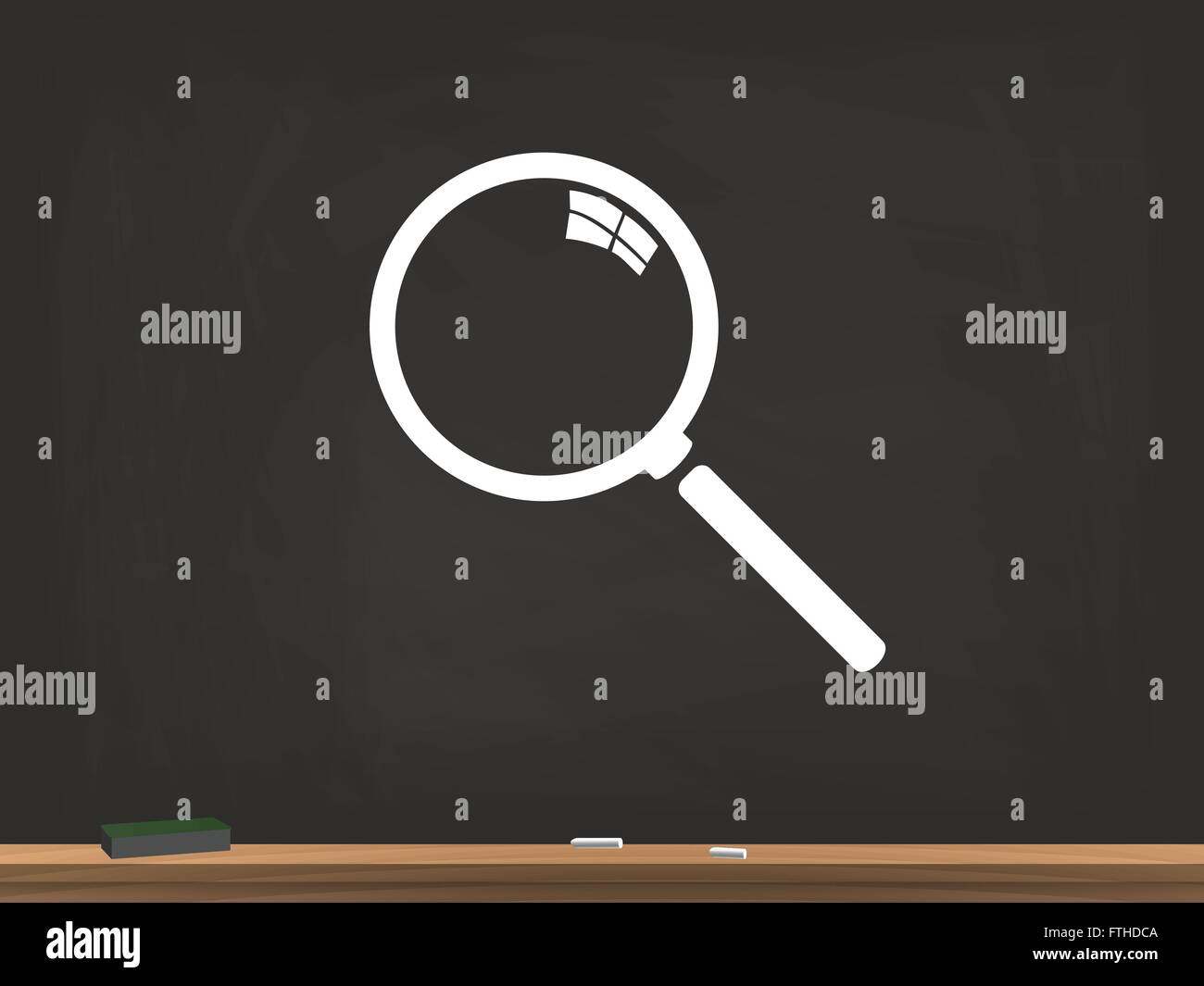 Lupe-Symbol Tafel Abbildung Stock-Vektorgrafik - Alamy