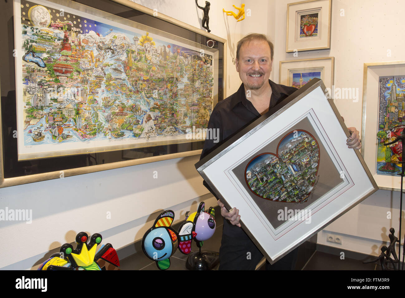 Pop-Künstler Charles Fazzino öffnet seine neue Ausstellung im Mensing ...