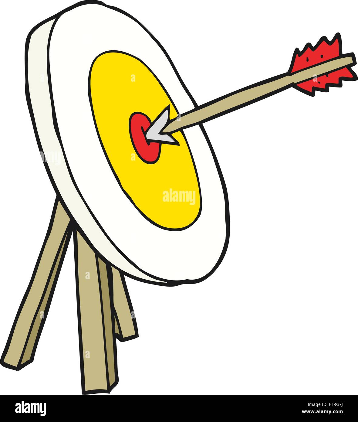 Freihändig gezeichnete Cartoon-Zielscheibe Stock-Vektorgrafik - Alamy