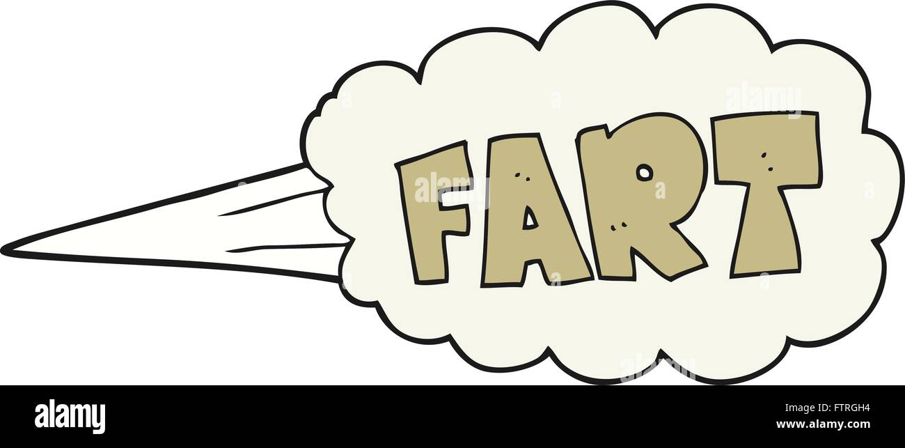 Freihändig gezeichnete Cartoon-Furz-symbol Stock-Vektorgrafik - Alamy