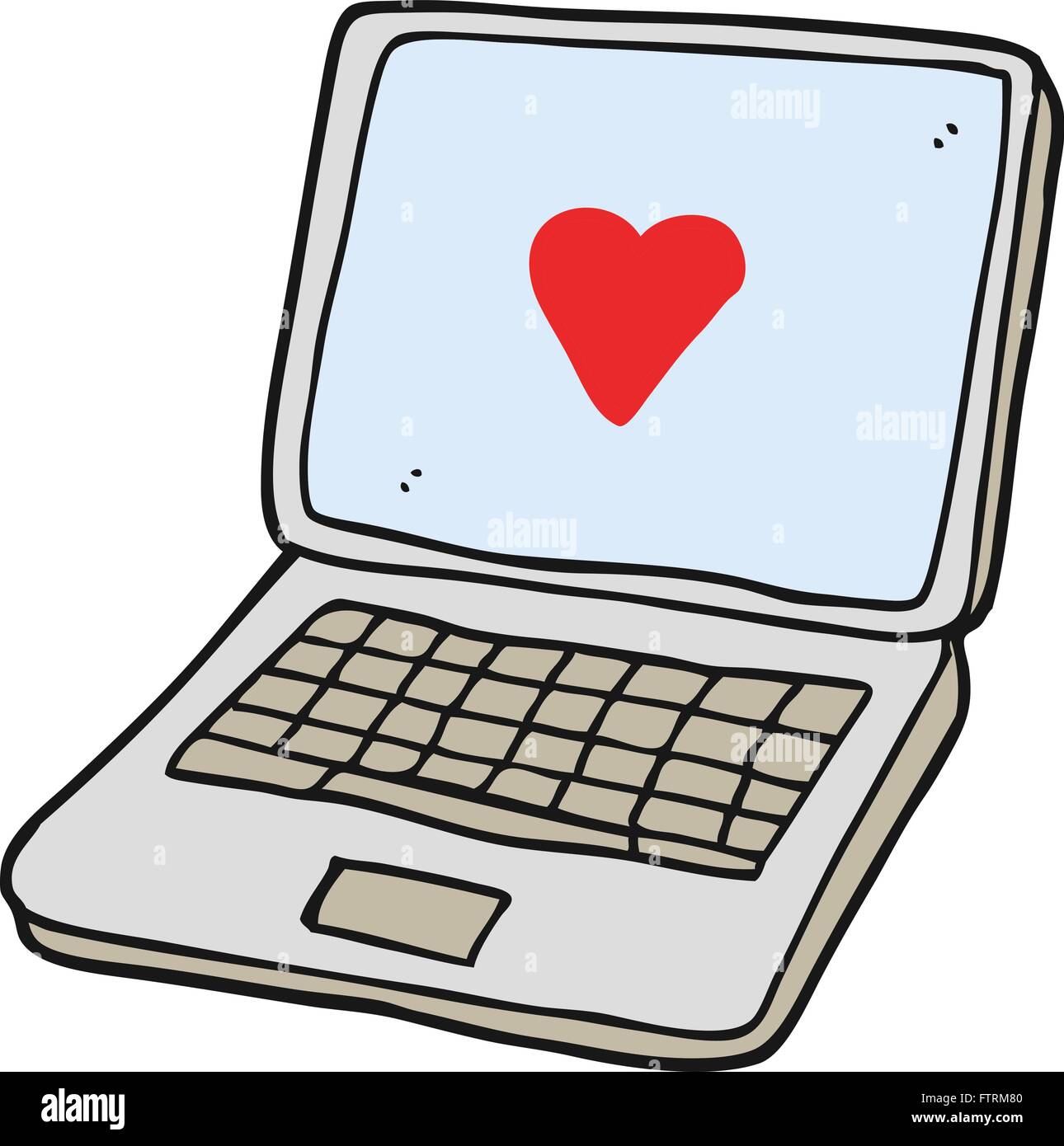 Freehand drawn cartoon laptop computer -Fotos und -Bildmaterial in ...