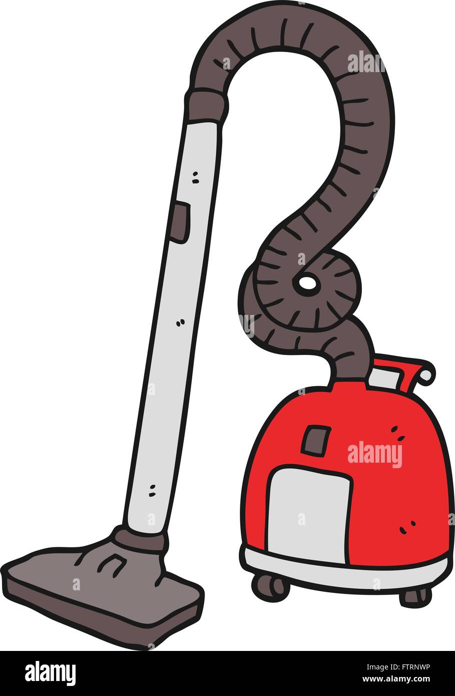 Freihändig gezeichnete Cartoon-Staubsauger Stock-Vektorgrafik - Alamy