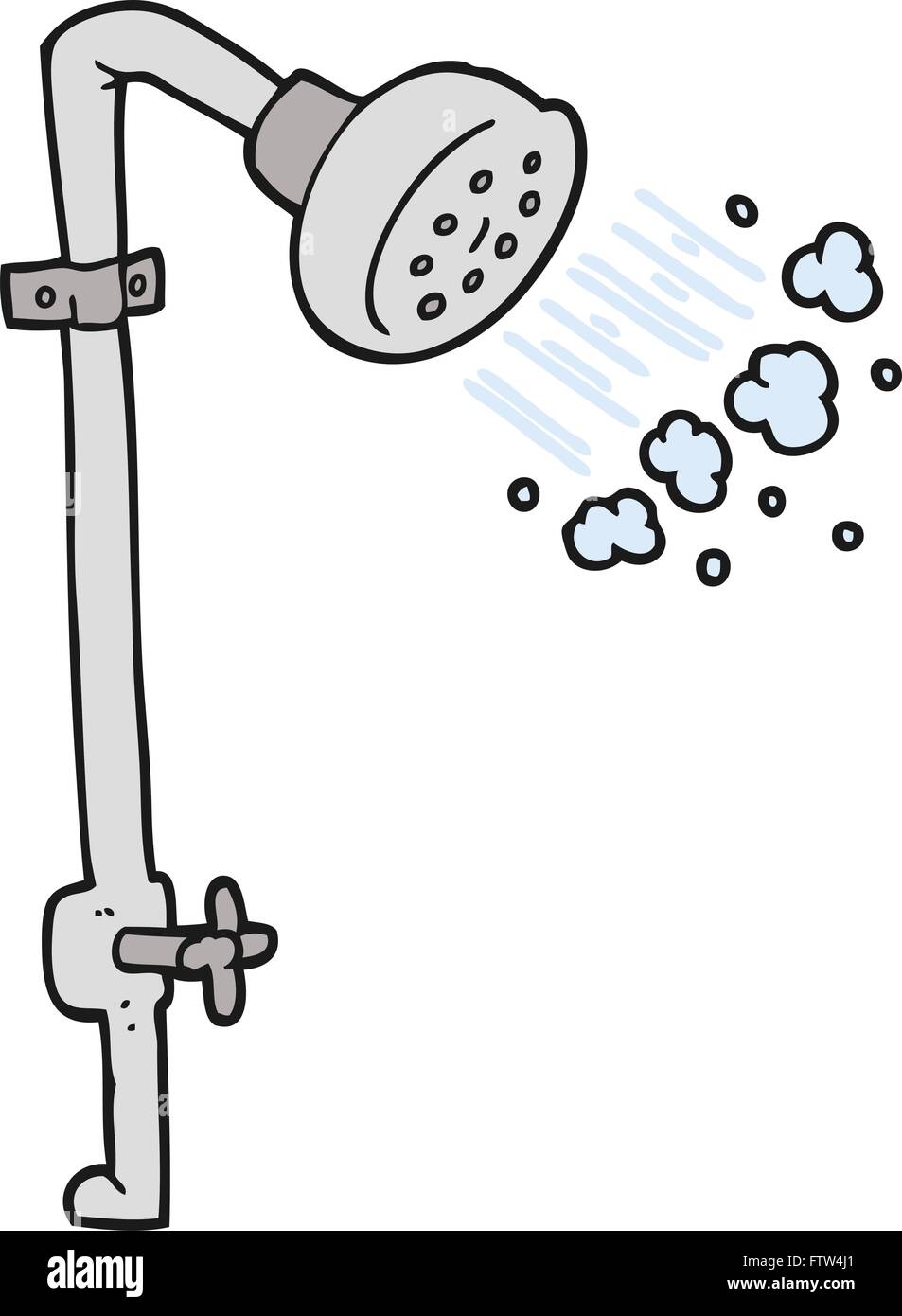 Freihändig gezeichnete Cartoon-Dusche Stock-Vektorgrafik - Alamy