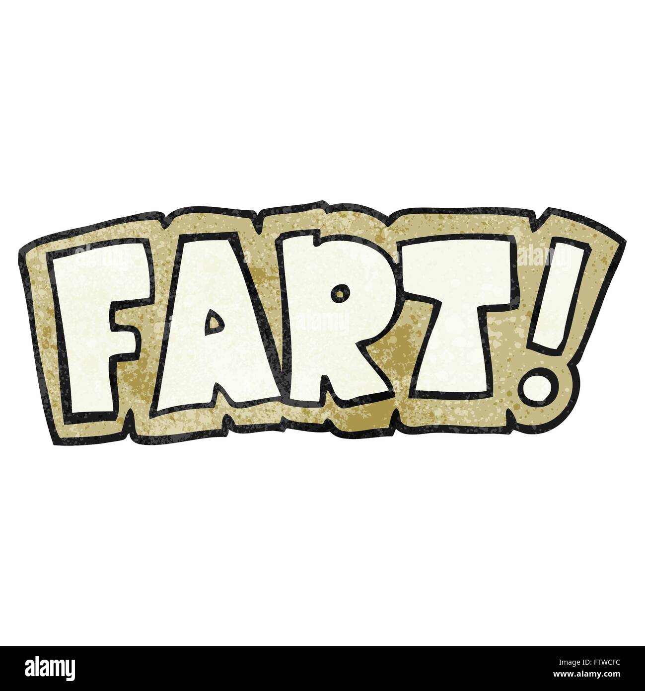 Freihand strukturierte Cartoon Furz symbol Stock-Vektorgrafik - Alamy