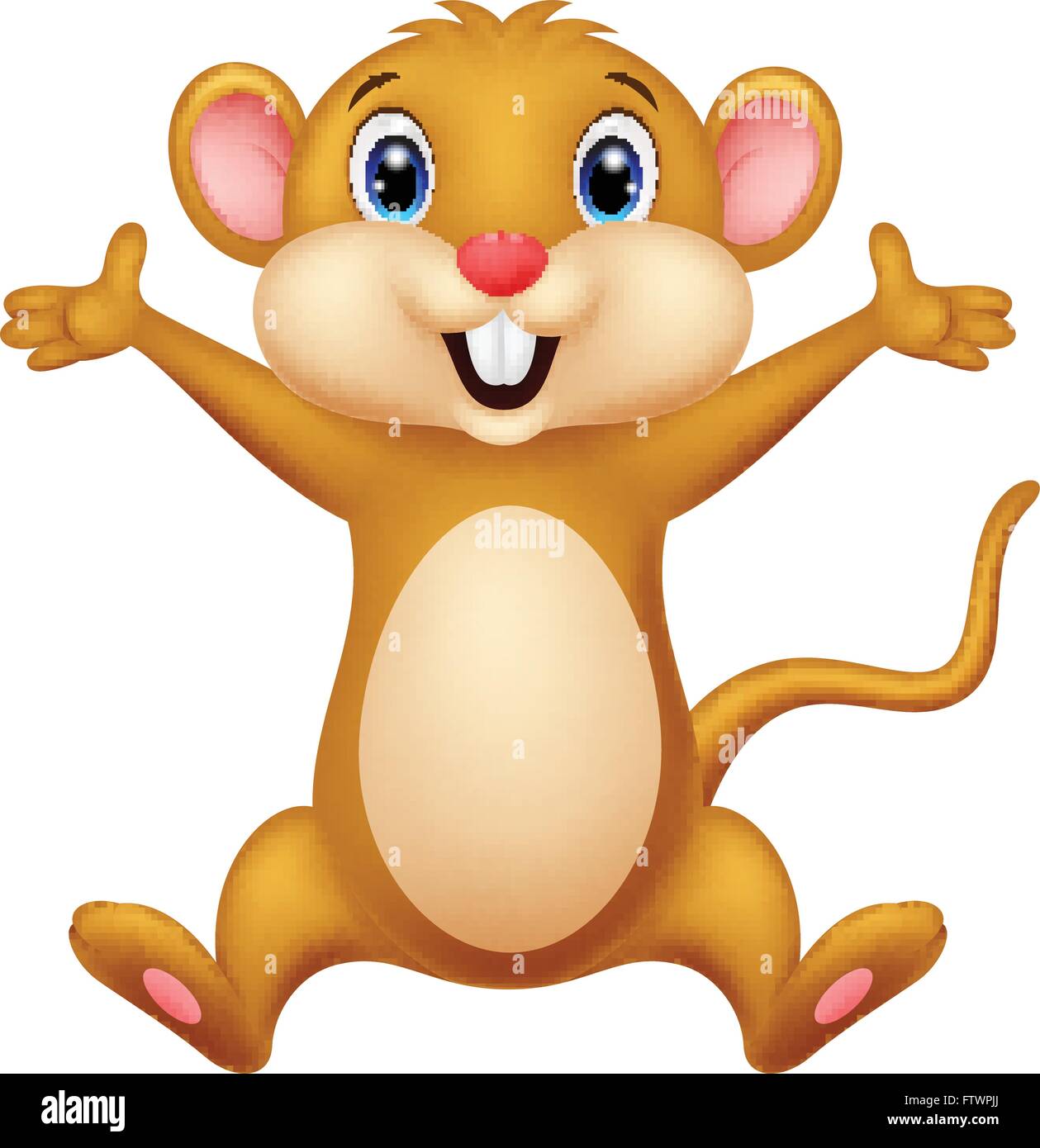 Cartoon waving mouse Stock-Vektorgrafiken kaufen - Alamy