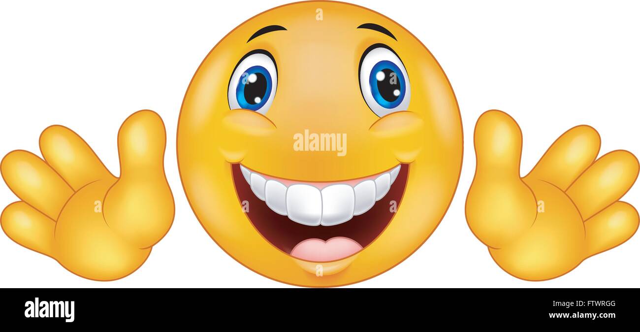 Happy emoticon Smiley Stock-Vektorgrafik - Alamy