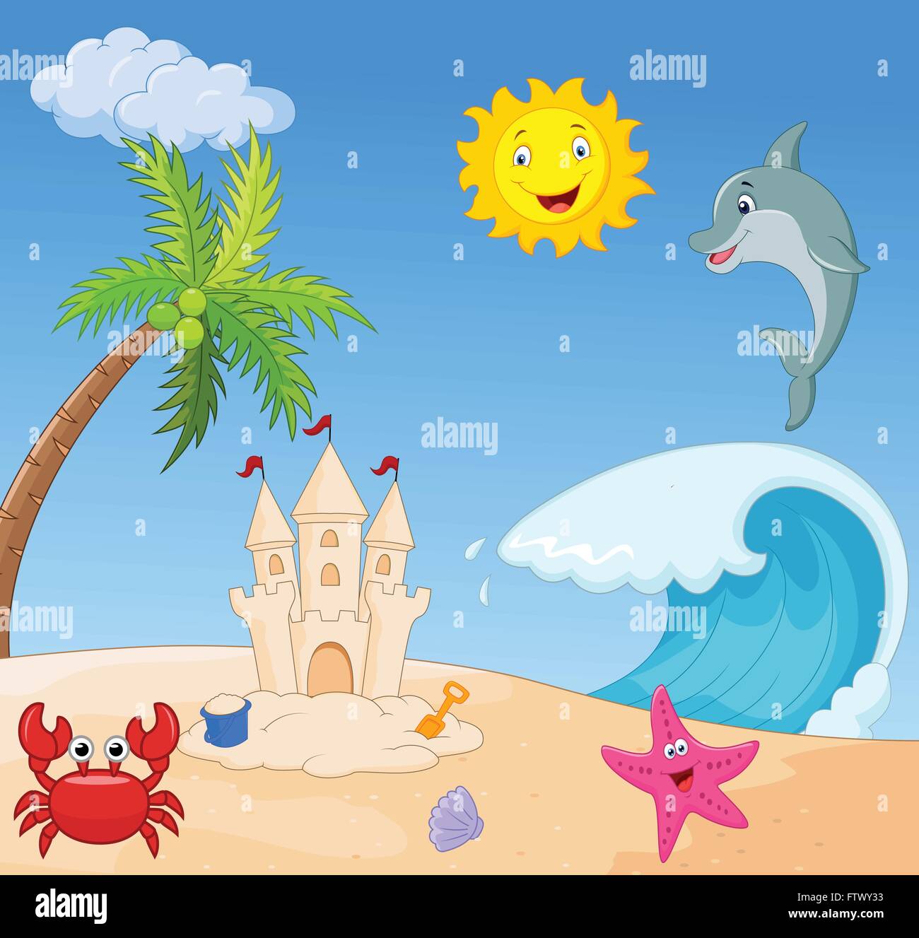 Villa am meer Stock-Vektorgrafiken kaufen - Alamy