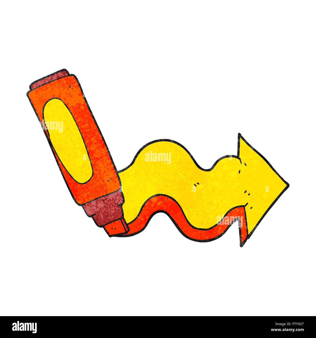 Freihändig gezeichnete Textur Cartoon Filzstift Pfeil zeichnen Stock ...