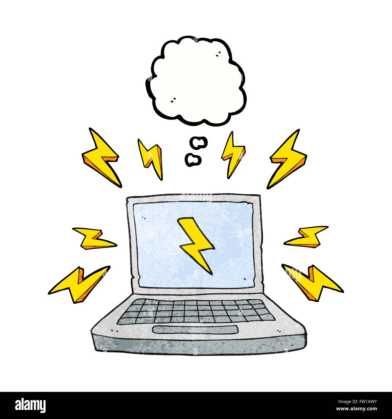 Freehand Drawn Cartoon Laptop Computer Stockfotos und -bilder Kaufen ...