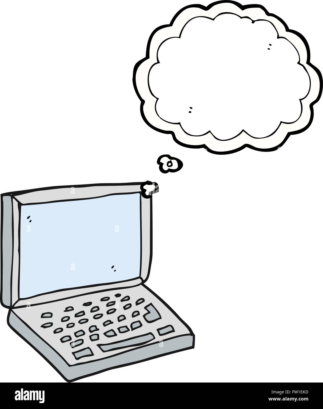 Freehand drawn cartoon laptop computer -Fotos und -Bildmaterial in ...