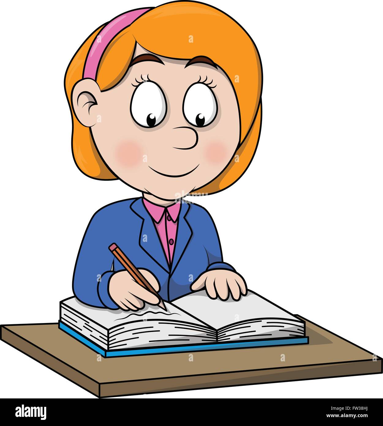 Cartoon Schreiben Sprechblase Mit Stift Copywriting Nachricht