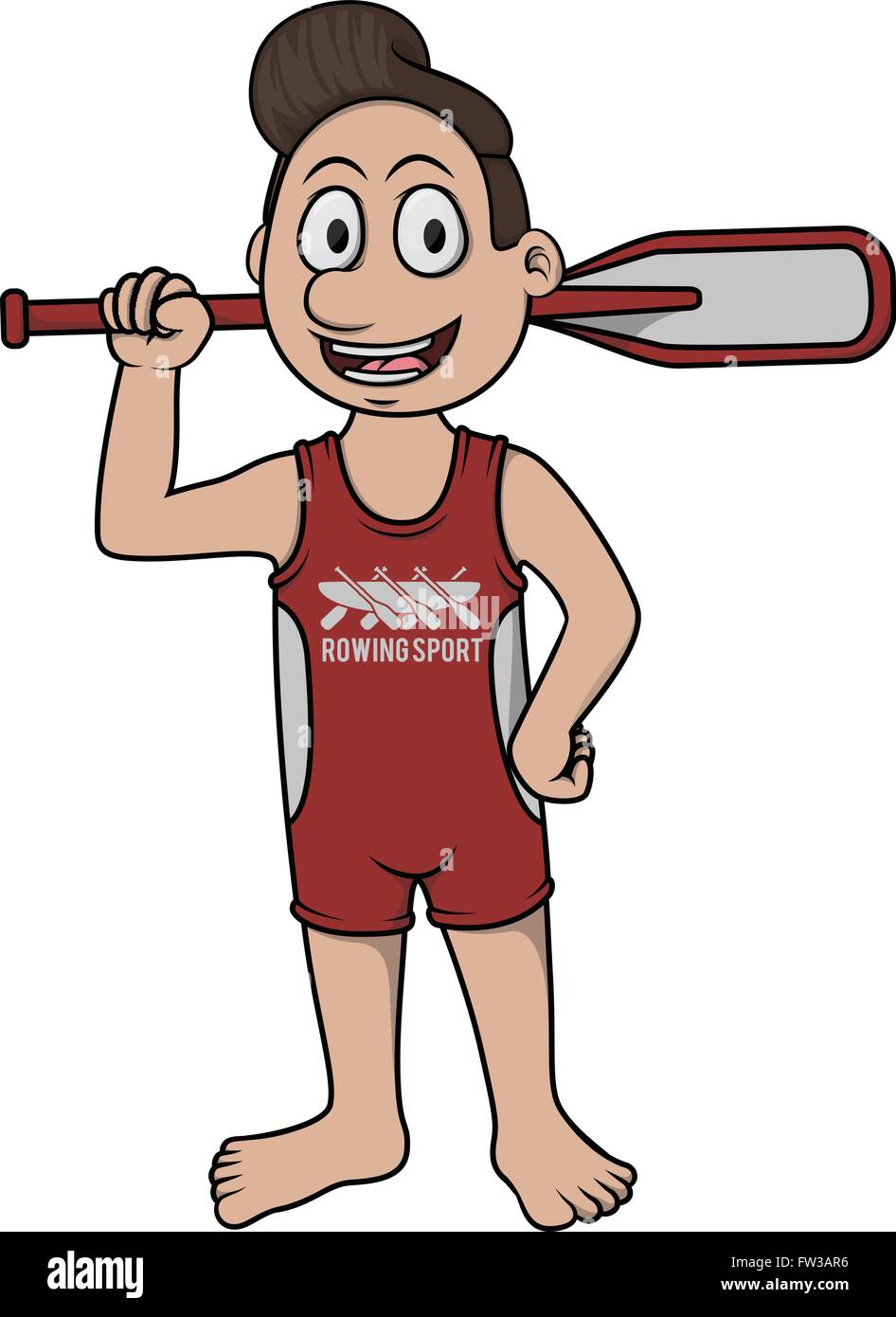Ruder Sport - Karikatur Illustration Stock-Vektorgrafik - Alamy