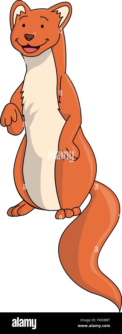 Wiesel Cartoon illustration Stock-Vektorgrafik - Alamy