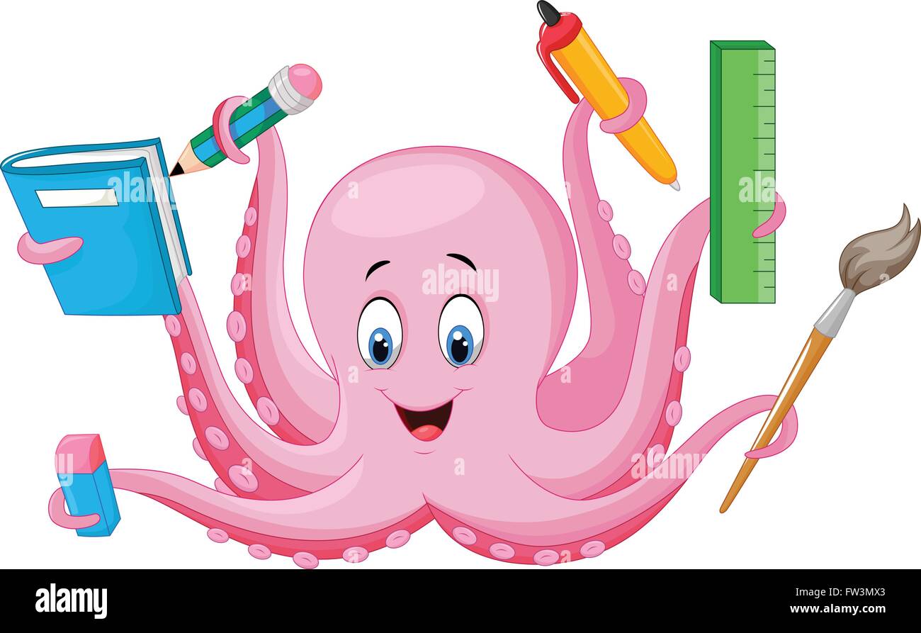 Cartoon octopus orange -Fotos und -Bildmaterial in hoher Auflösung – Alamy