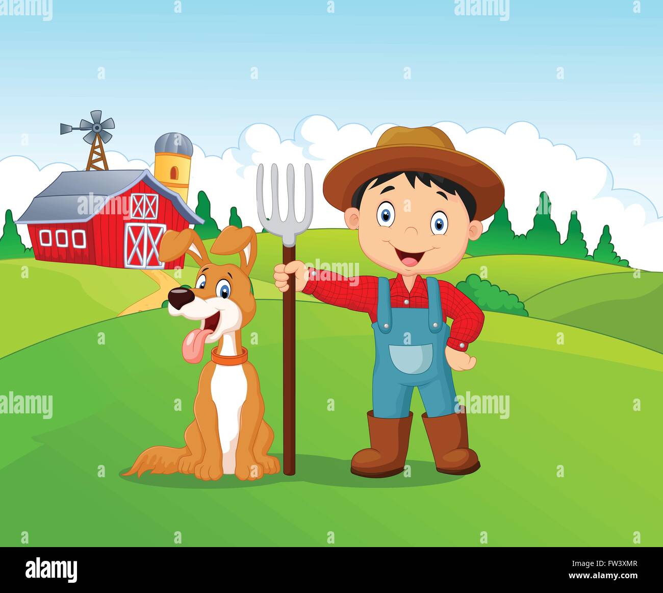 Kleiner bauernjunge Stock-Vektorgrafiken kaufen - Seite 2 - Alamy