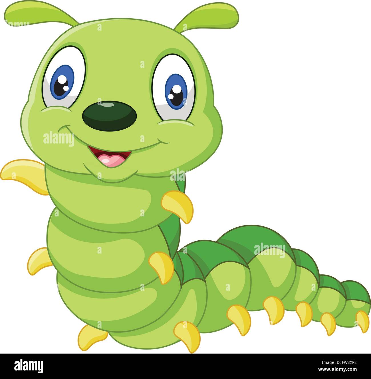 Niedliche Raupe cartoon Stock-Vektorgrafik - Alamy