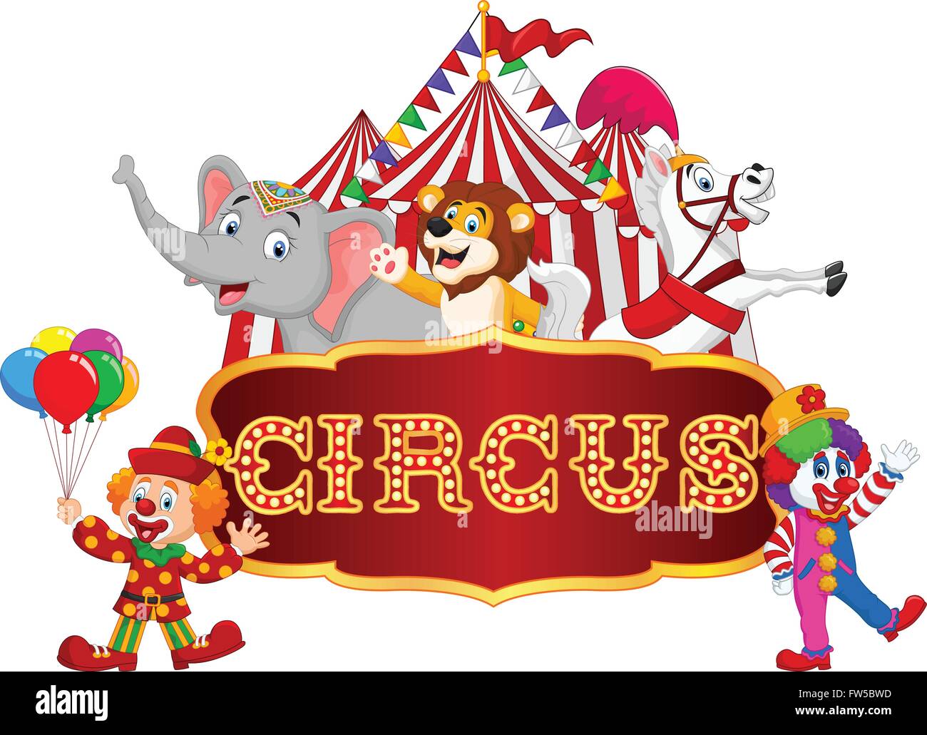 Circus Cartoon Achtergrond