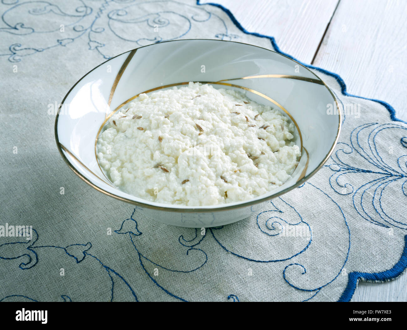 Schlesischen Heimat Käse Hauskyjza. Lebensmittel, die von Quark gemacht ...