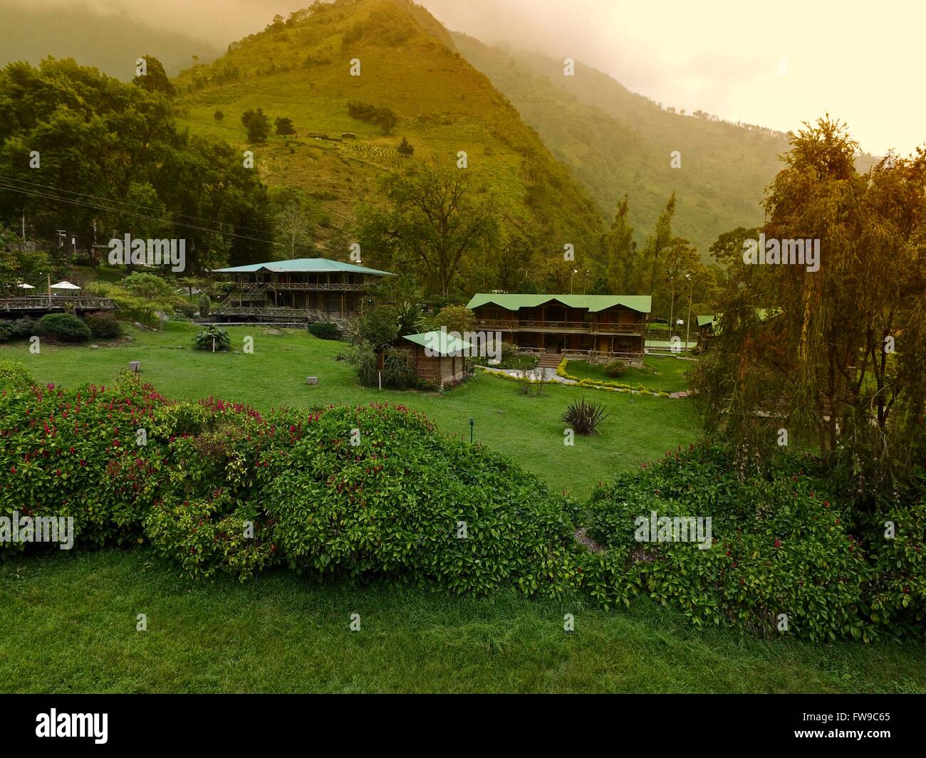 Öko-Tourismus-Resort Iguama. Combeima Canyon befindet sich auf der ...