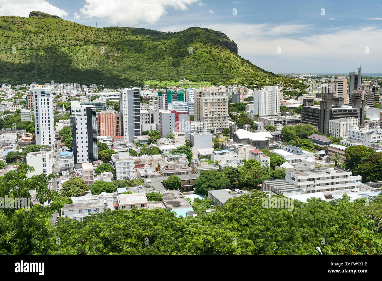 Blick über Port Louis, der Hauptstadt von Mauritius Stockfotografie - Alamy