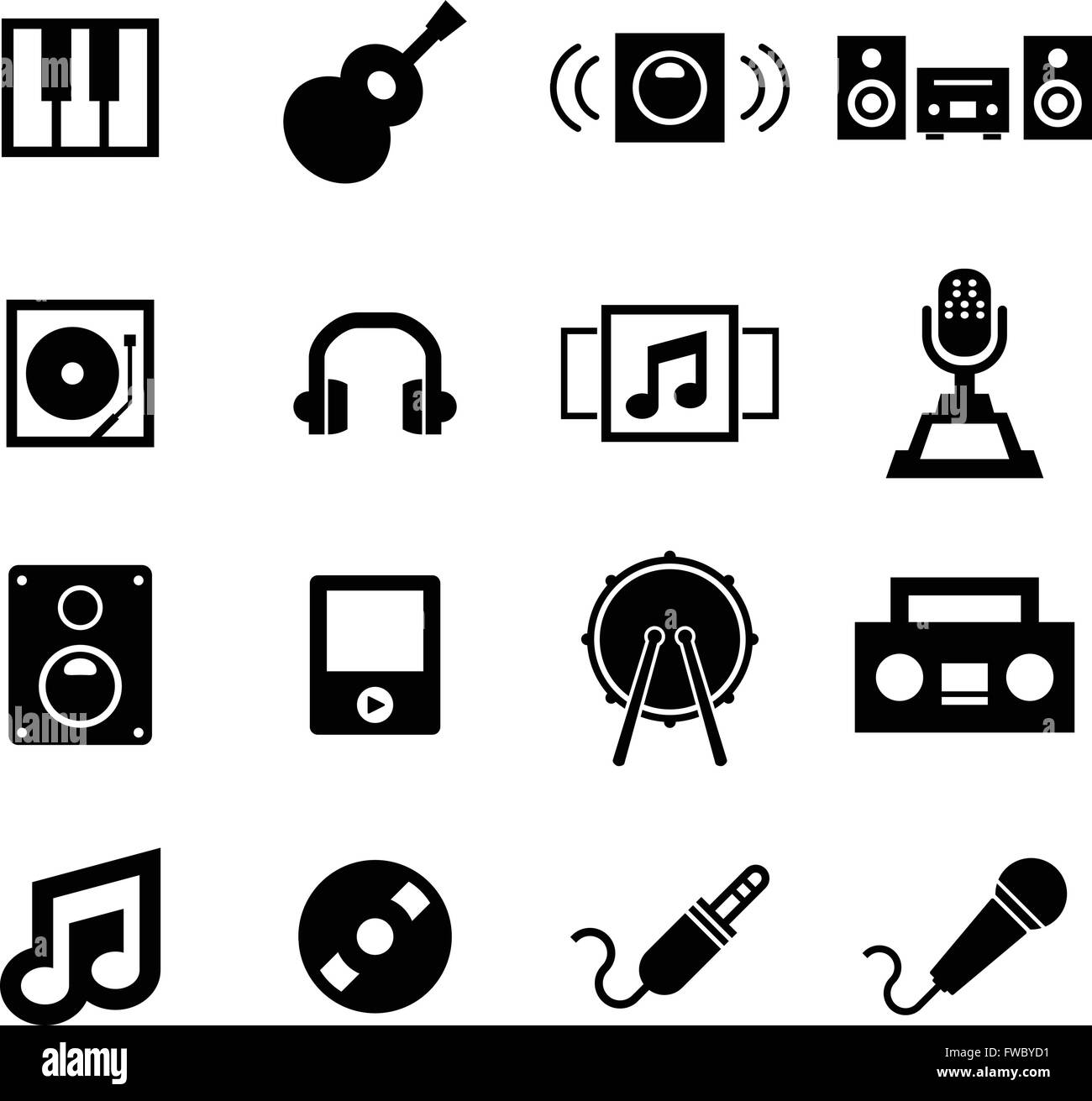 Music note symbols Stock-Vektorgrafiken kaufen - Alamy