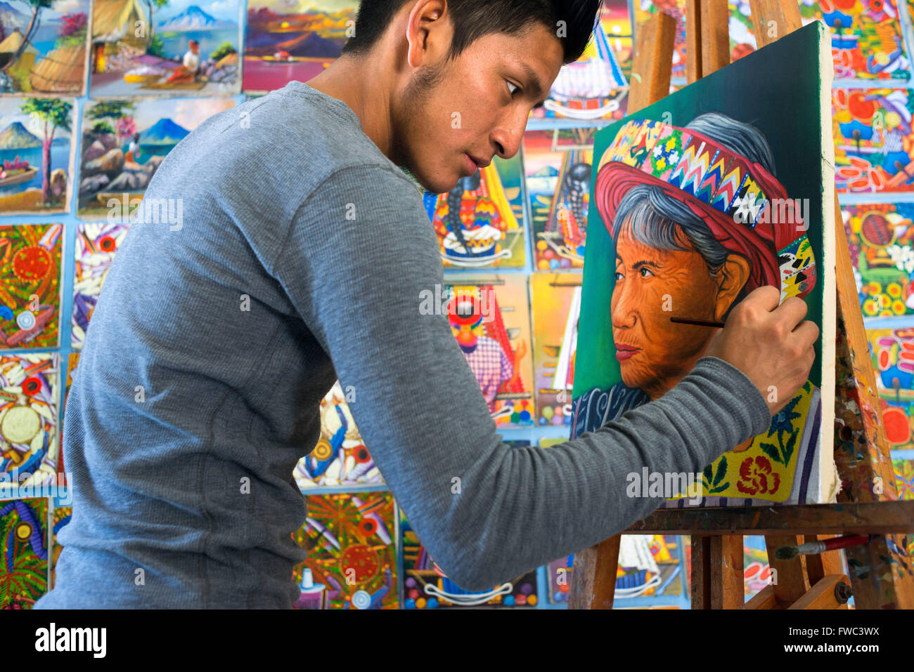 Kunstgalerie "Chiya" in San Juan La Laguna, Sololá, Guatemala ...