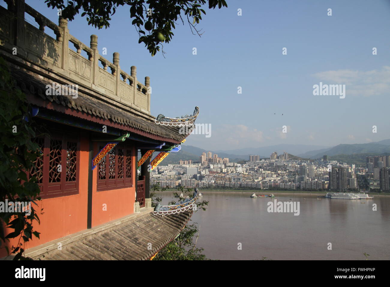 Moderne Fengdu aus Fengdu "Geisterstadt", Jangtsekiang, China ...