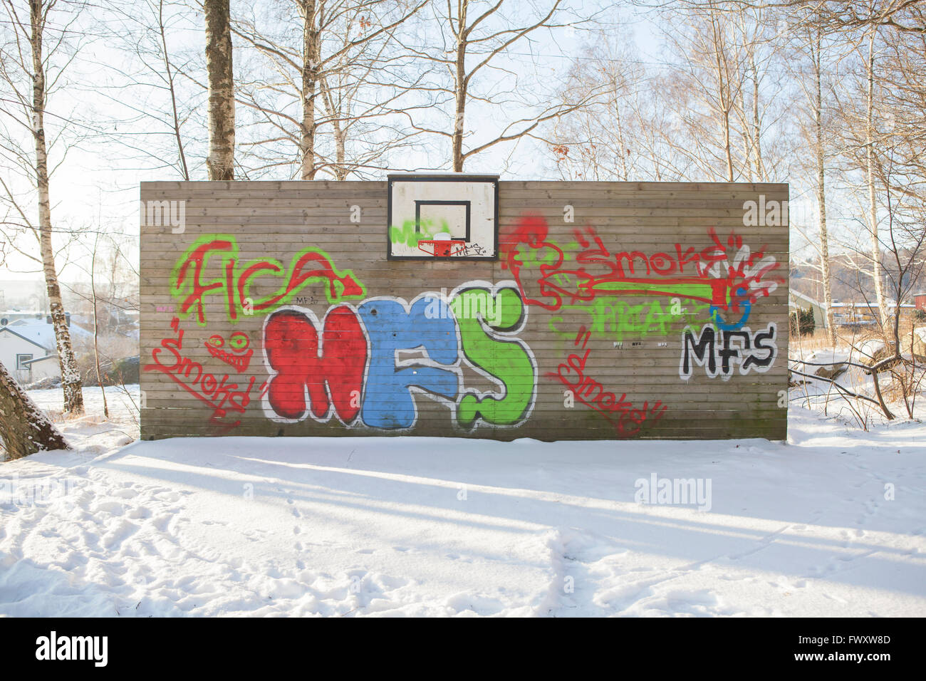 Winter Snow Graffiti Stockfotos und -bilder Kaufen - Alamy