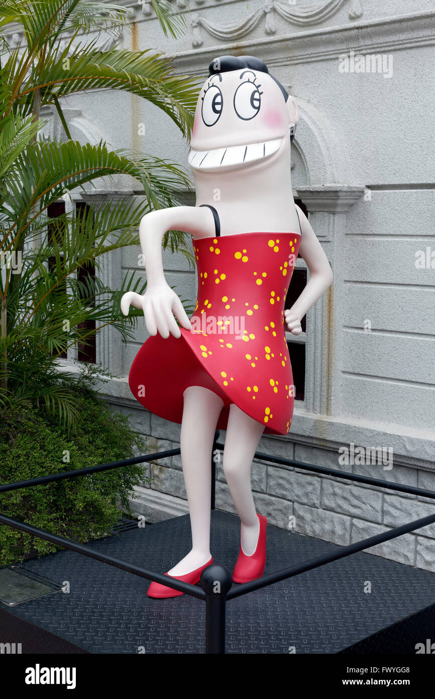 Comic-Figur Sau Nga Chun, Künstler Gum Siu-Man, Hongkong Avenue von ...