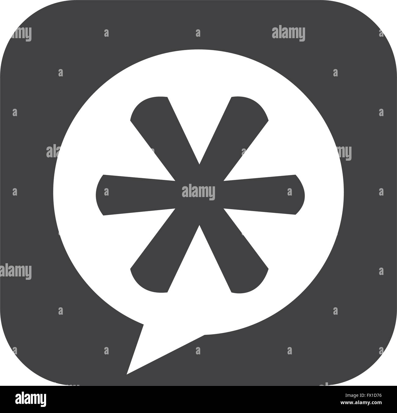 Sternchen Fußnote Zeichen Symbol Stock-Vektorgrafik - Alamy