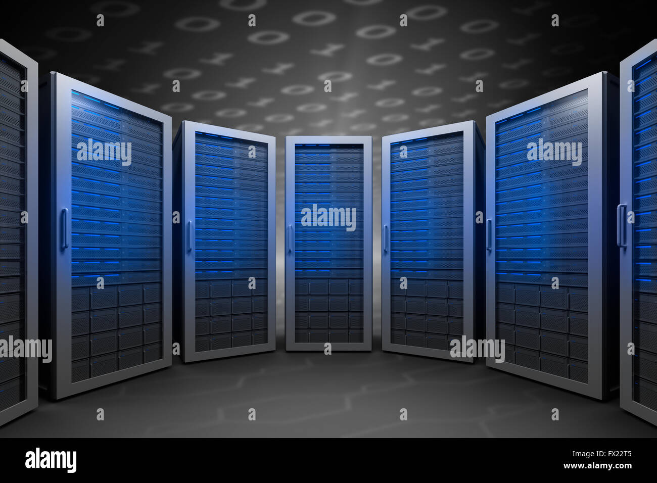 Das zusammengesetzte Bild im Serverraum Stockfotografie - Alamy