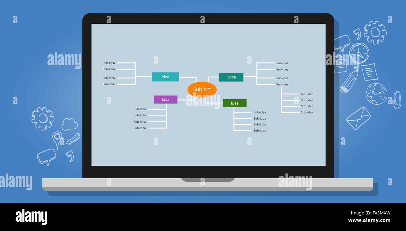 Mind mapping Stock-Vektorgrafiken kaufen - Alamy