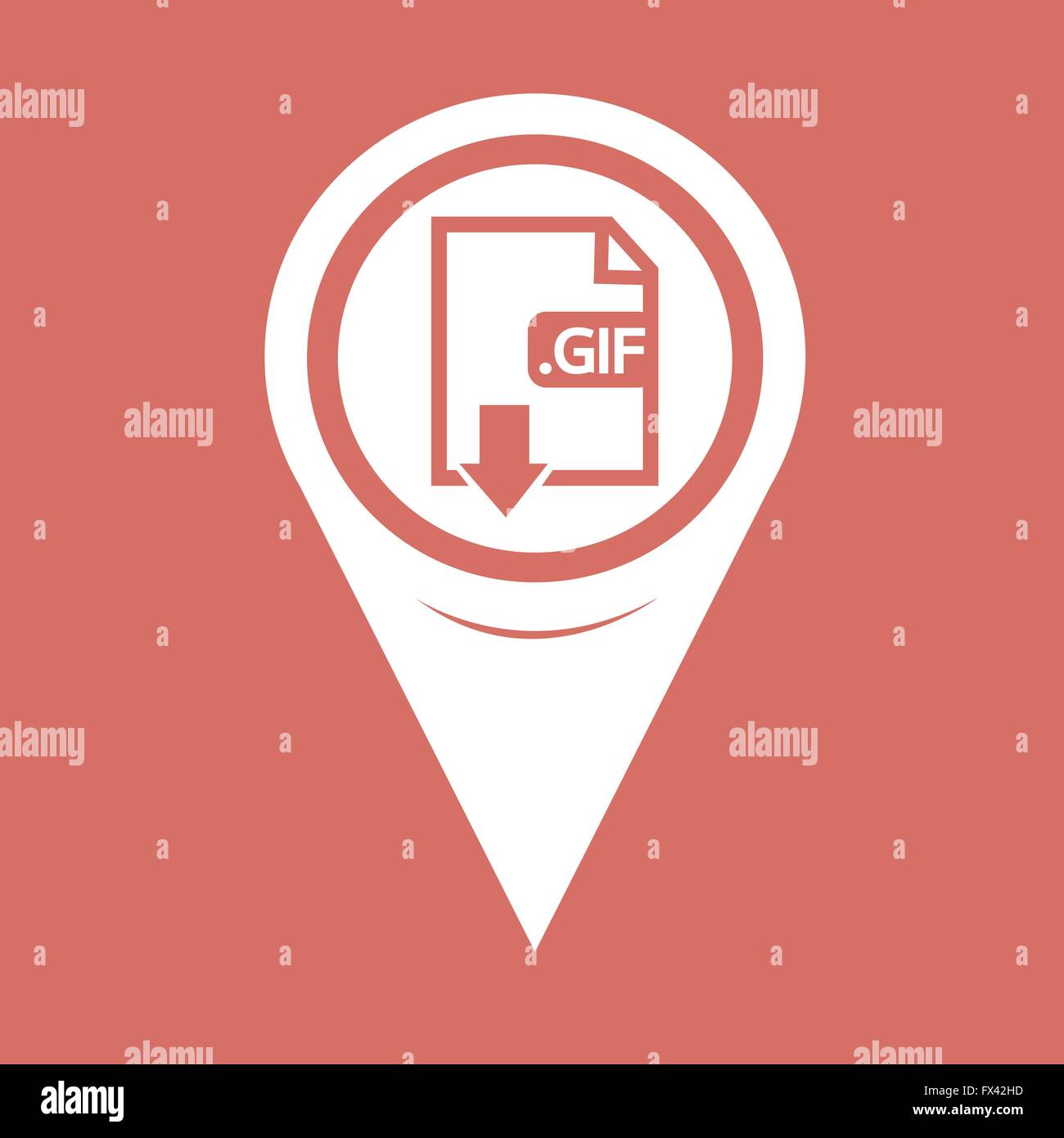 Pin-Zeiger-Image-Datei Typ Format GIF Symbol zuordnen Stock ...