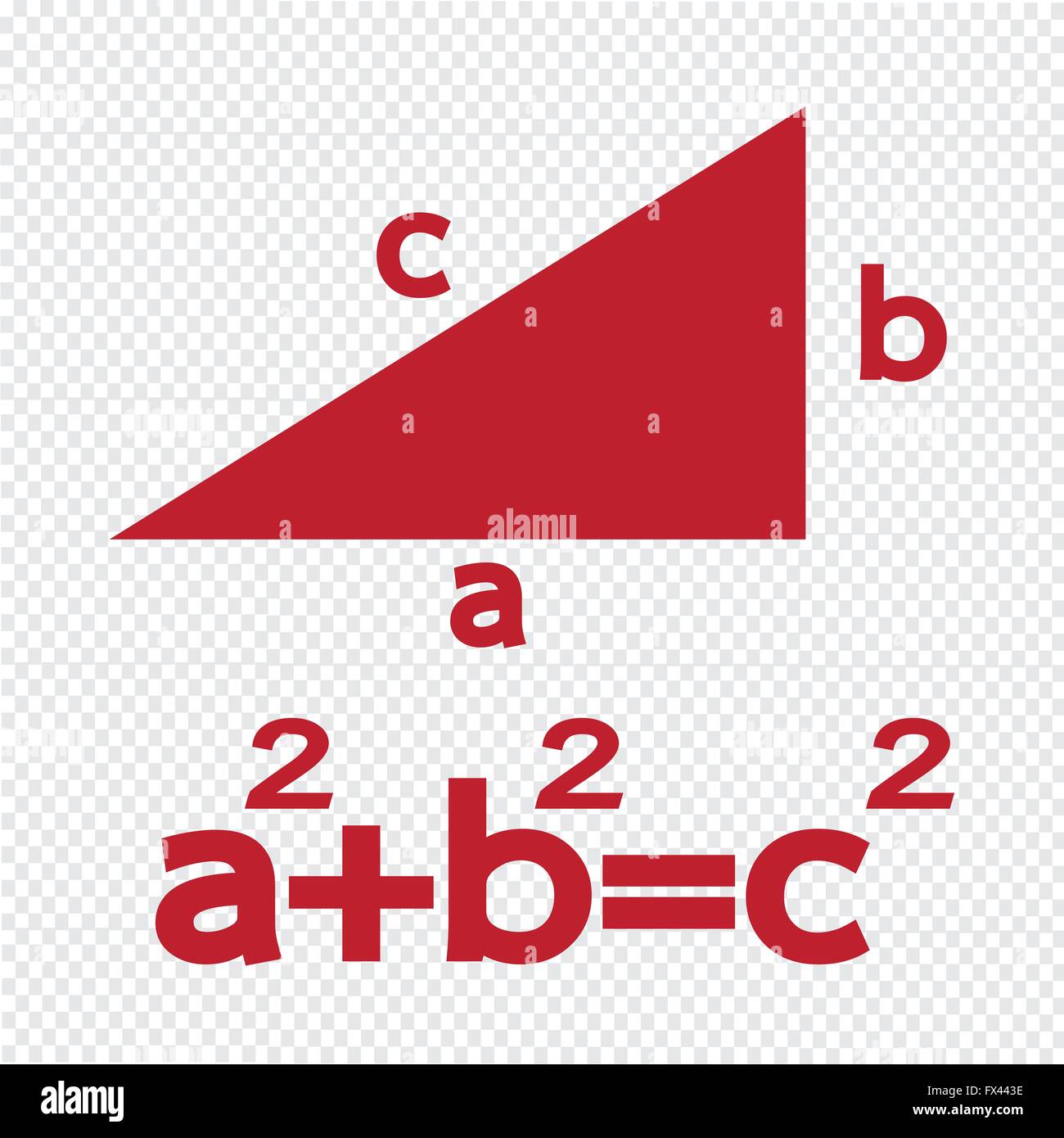 Pythagoras Pythagoras Symbol Illustrationskunst Stock-Vektorgrafik - Alamy