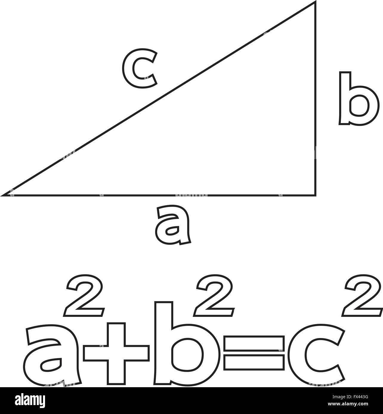 Pythagorass theorem Stock-Vektorgrafiken kaufen - Alamy