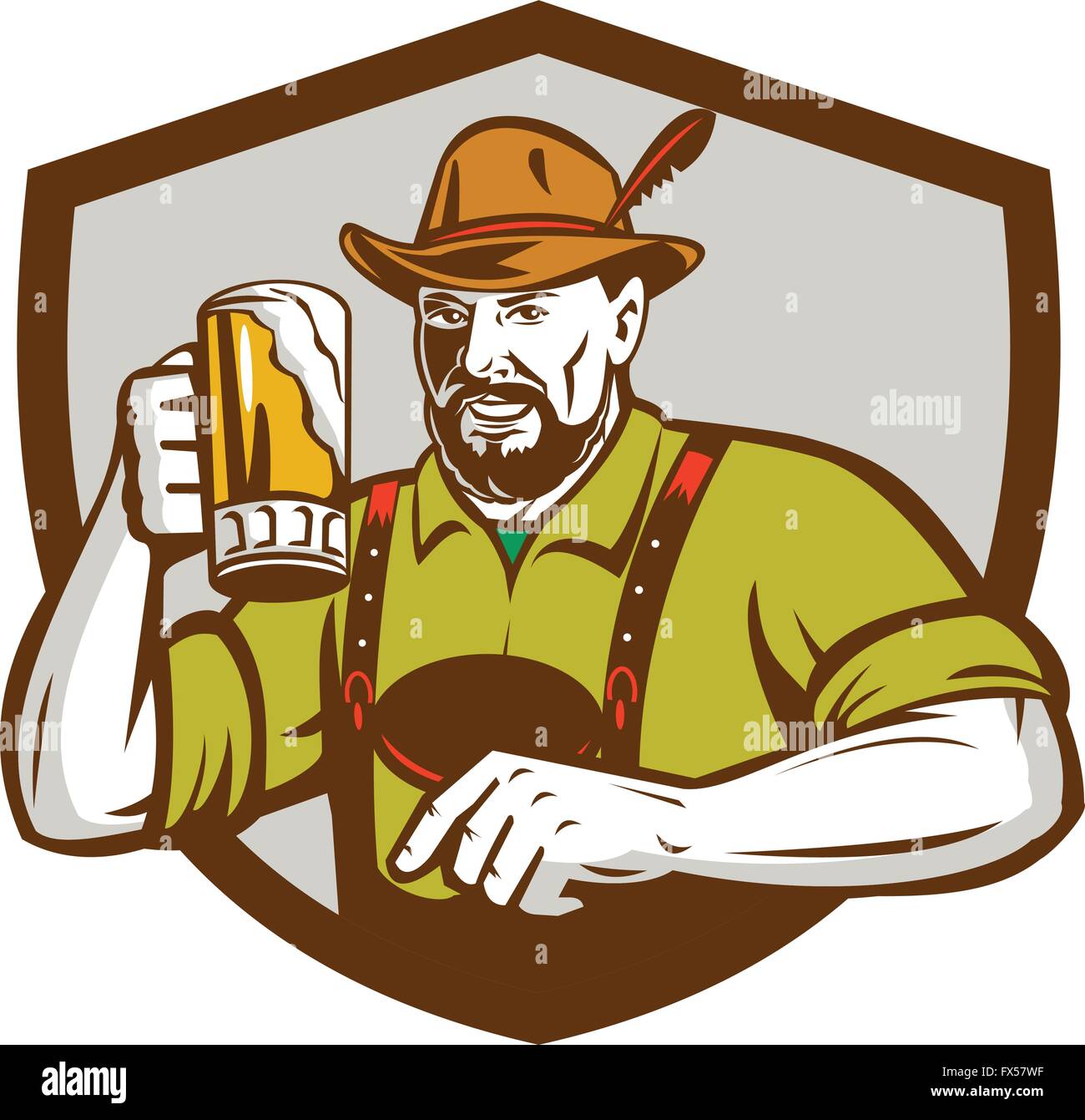Abbildung der deutschen Bayerisches Biertrinker Anhebung Bierkrug für ...