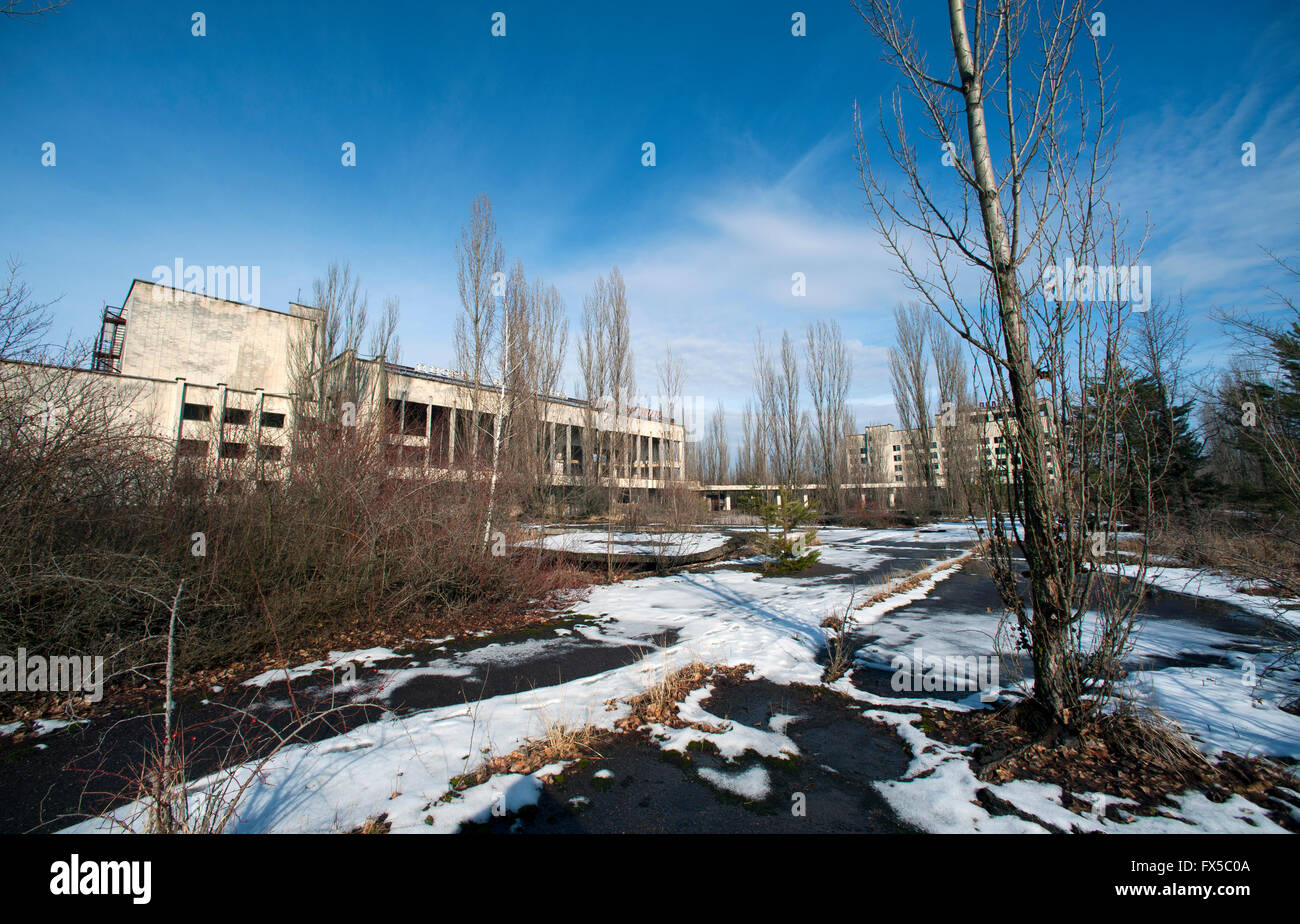 Die verlassene Stadt Pripyat nach der Reaktorkatastrophe von ...