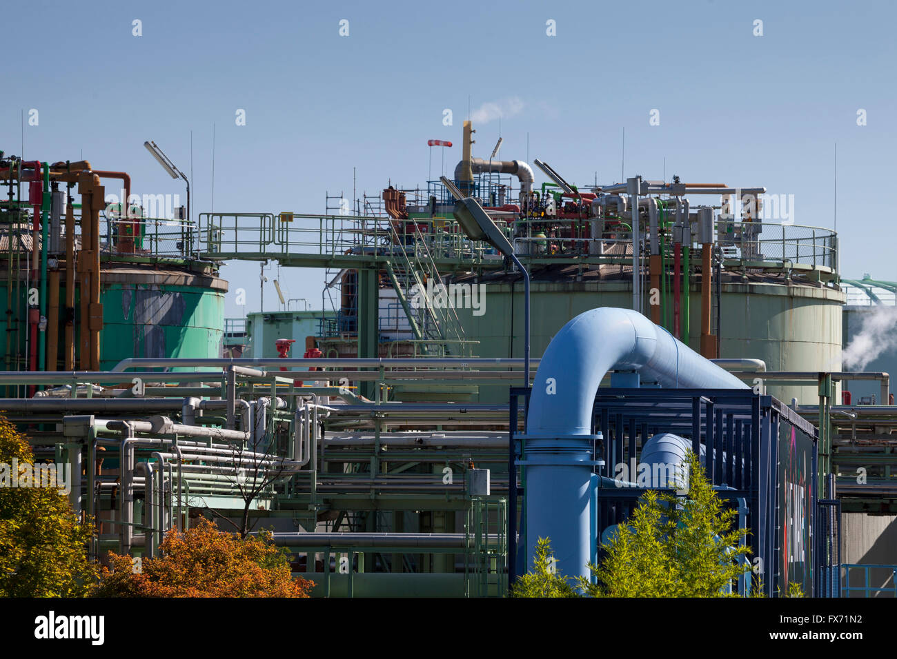 CHEMPARK, chemische Park, Bayer AG, Leverkusen, Nordrhein-Westfalen ...